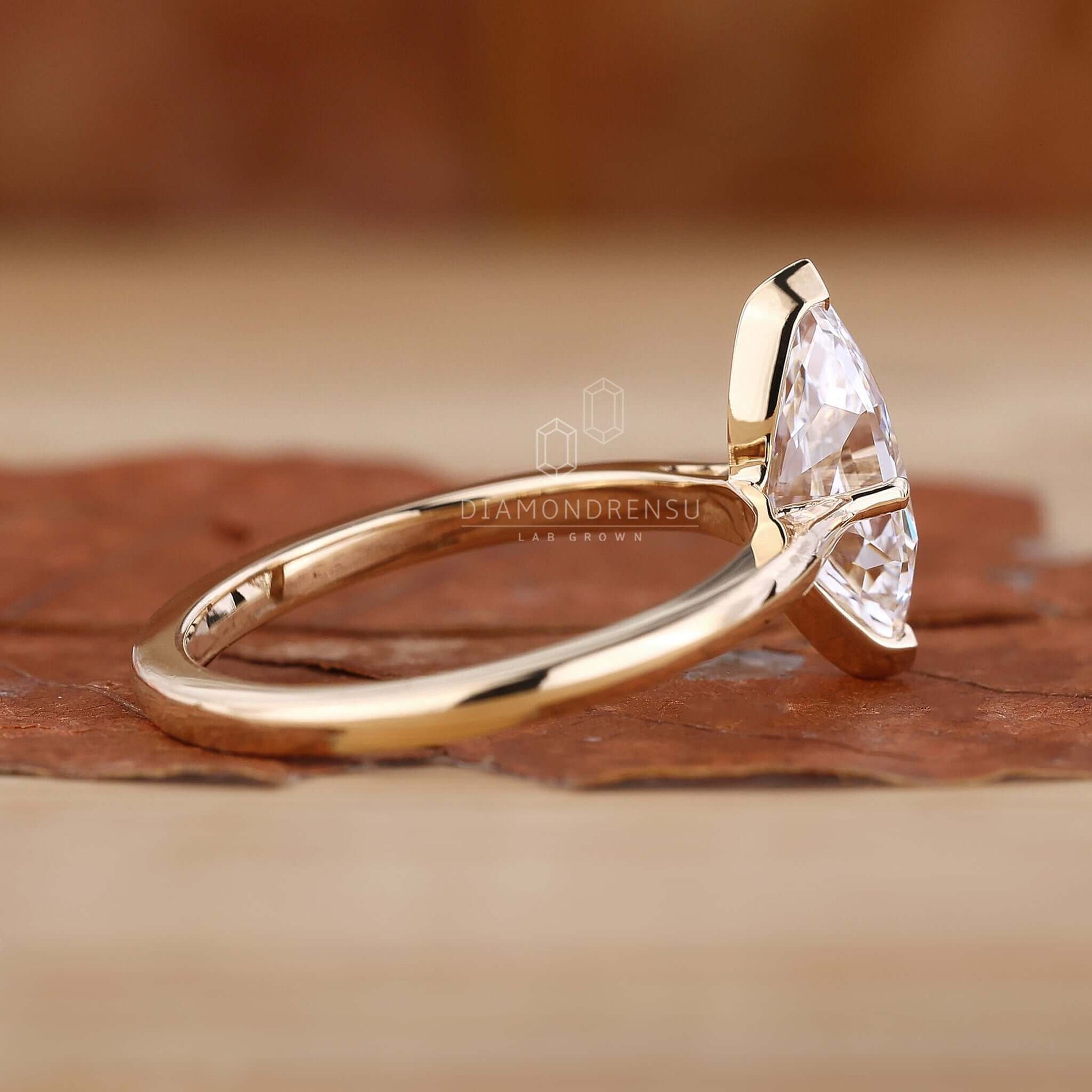 Dutch Marquise Cut Diamond Solitaire Engagement Ring