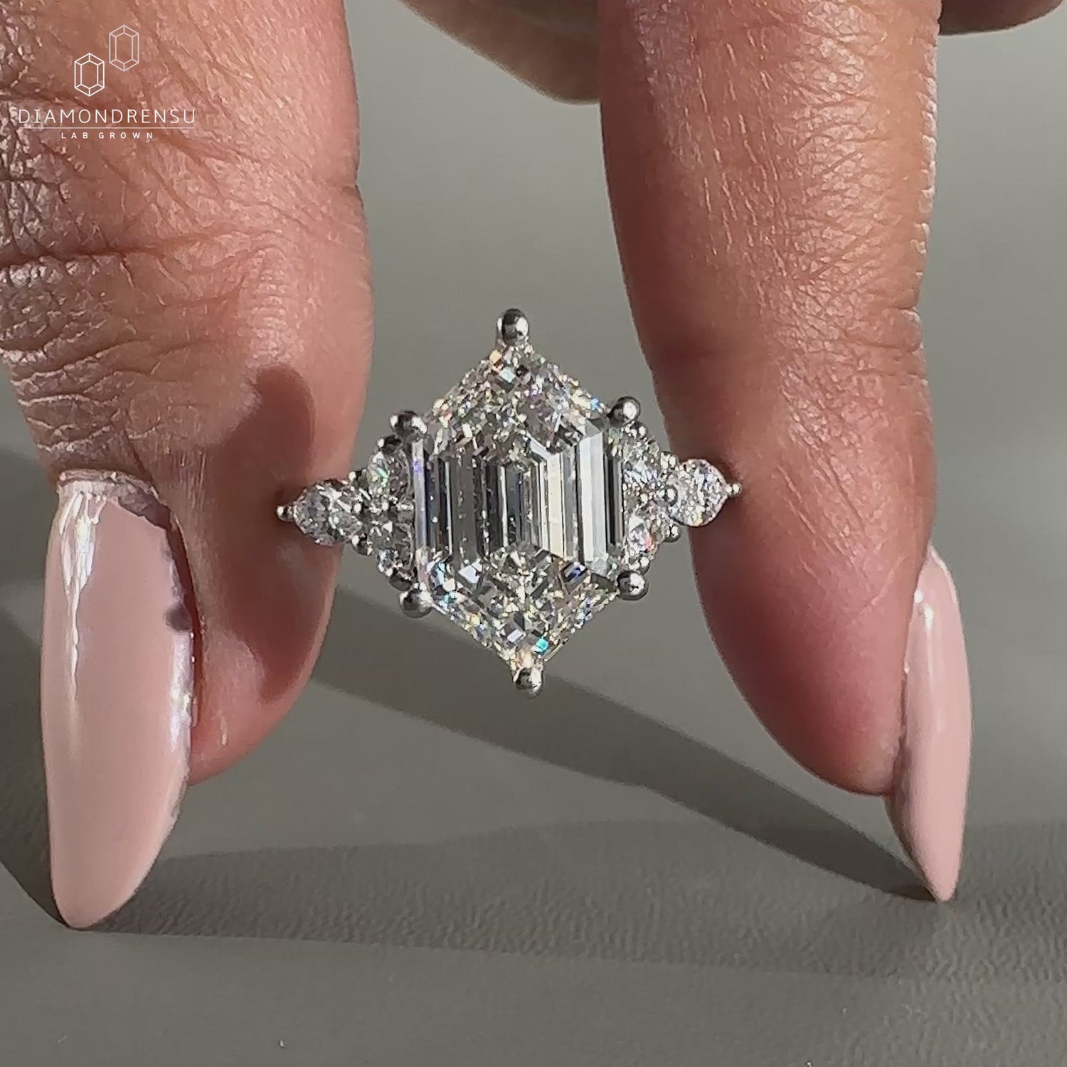 Hexagon Diamond Ring A Geometric Brilliance