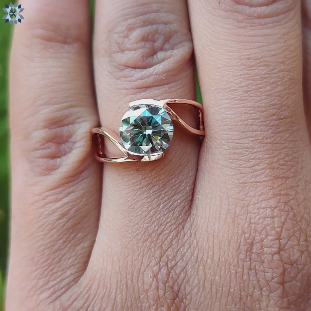 Bypass Engagement Rings with Sparkling Diamonds